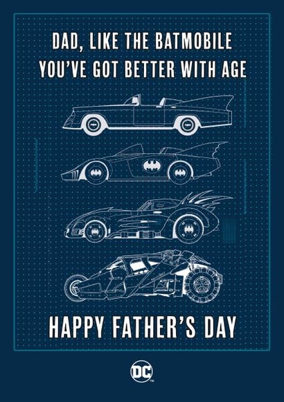 Funny Father's Day Card - Batmobile - Batman | thortful