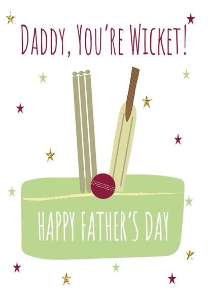 Daddy cricket Father's Day card | thortful