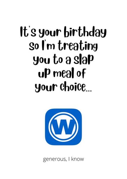 Wetherspoons birthday card | thortful