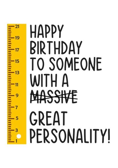 Great Personality Ruler Birthday Card | thortful