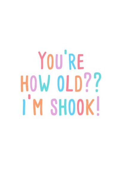 I’m shook! Gen Z Slang Birthday Card | thortful