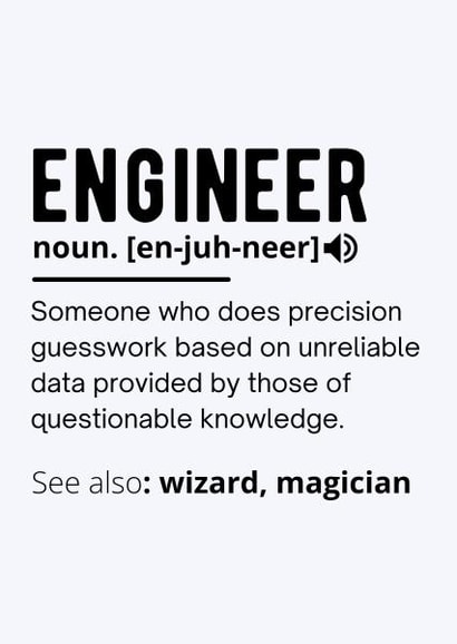 Engineer Funny Definition | thortful