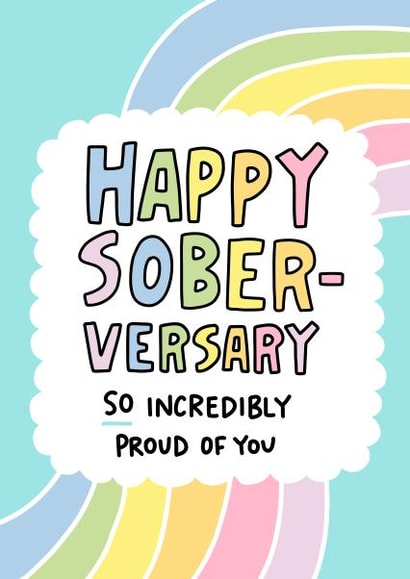 Happy Soberversary - Congratulations Card for Sober Friend in Recovery ...