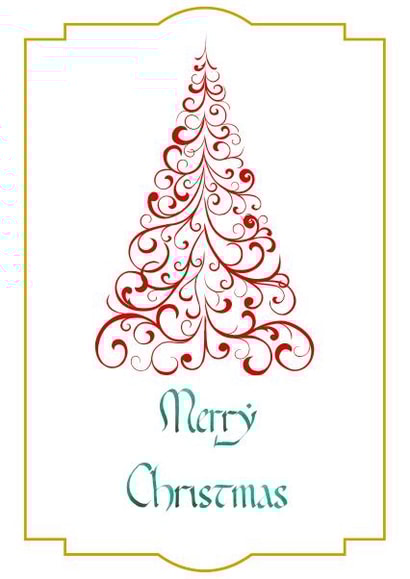 Stylised Christmas tree Card | thortful