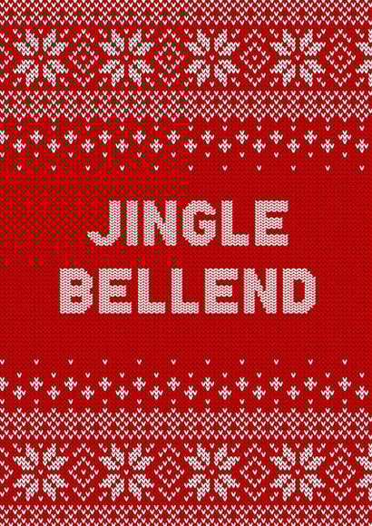 Funny Rude Christmas Card - "Jingle Bellend" Christmas Jumper Style ...