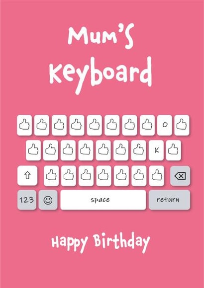 Funny mum mother mom birthday thumbs up keyboard ok text messages ...
