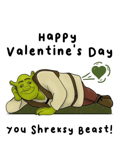 Humorous Shrek Inspired Valentine's Day Card | thortful