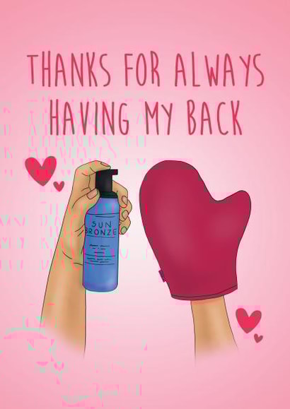Thanks For Always Having My Back - Funny Valentines Day Card | thortful