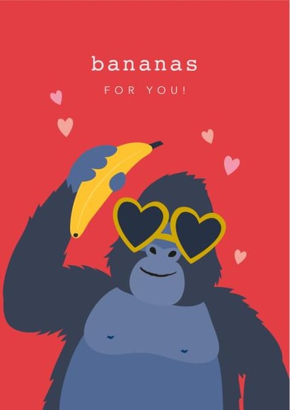 Funny Gorilla Valentine's Card - Gorilla Anniversary card | thortful