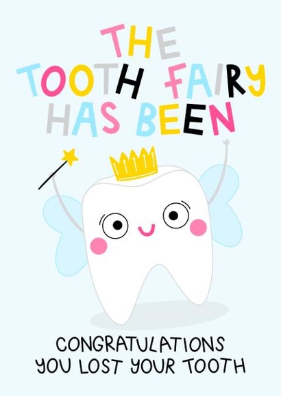 Tooth Fairy Card - Congratulations you lost your first tooth - Magical ...