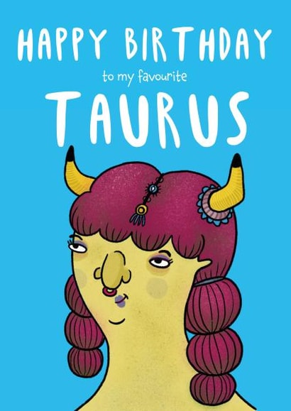 Cute birthday card for Taurus | thortful