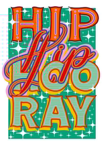 Hip Hip Hooray Celebration Congratulations Card | thortful