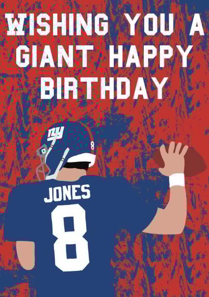 New York Giants Daniel Jones Pun Greeting Card | thortful