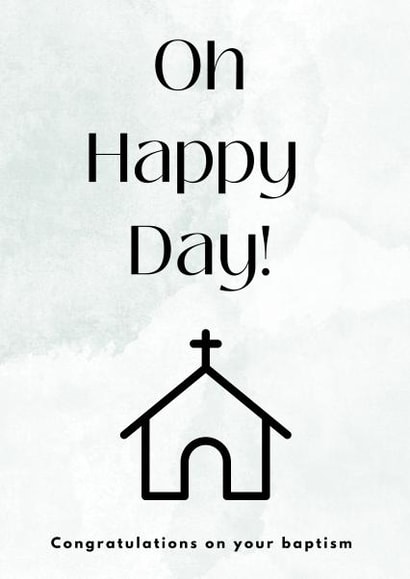 Oh Happy Day Baptism Card - Congratulations on your Baptism - Christian ...
