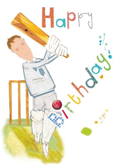 Cute Birthday Card - Cricket | thortful