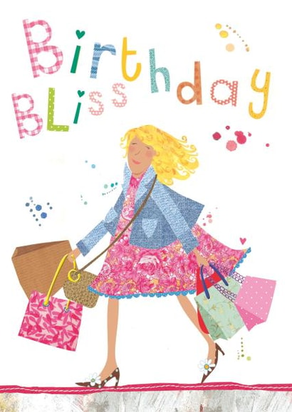 A funky birthday card for a shopaholic! | thortful