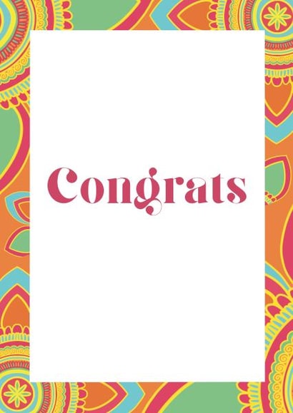 Colourful Indian Congratulations card | thortful