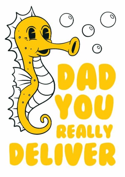 Funny Father's Day Card - Seahorse - Really Deliver | thortful