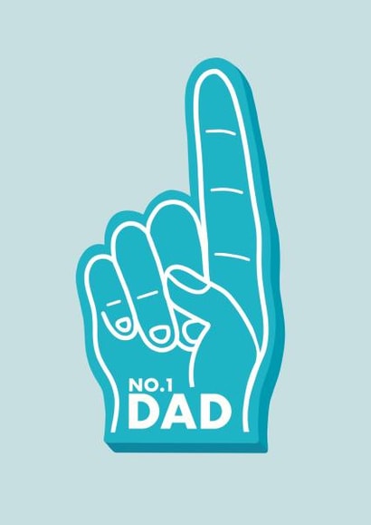 No.1 Dad Father’s Day Card, for Dad sports themed foam hand card | thortful
