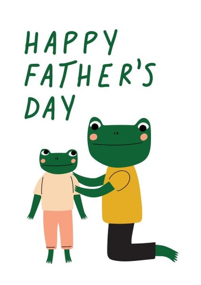 Happy Father's Day Card For Dad With Frogs | thortful