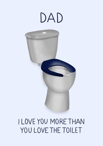 Funny Fathers Day - Birthday Card for Dad - Toilet Joke - Always on the Toilet | thortful
