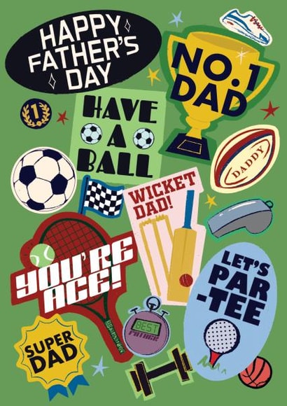 Cute Father's Day Sports funny card - all Sporting punnys for Dad ...