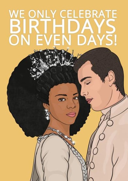 Funny Birthday Card For A Bridgerton Fan - Even Days | thortful