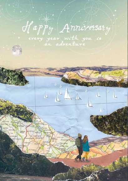 Happy Anniversary Adventure Card for outdoorsy couple | thortful