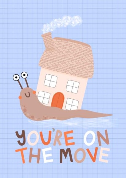 You're On The Move - Cute Funny Pun Moving House Card - New Home Card ...