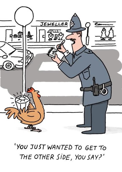 Funny Cartoon Humour Card for Friend or Relative - Chicken | thortful