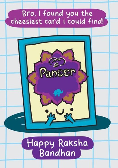 Cute And Funny Rakhi Card - Cheesiest Rakhi Card | thortful