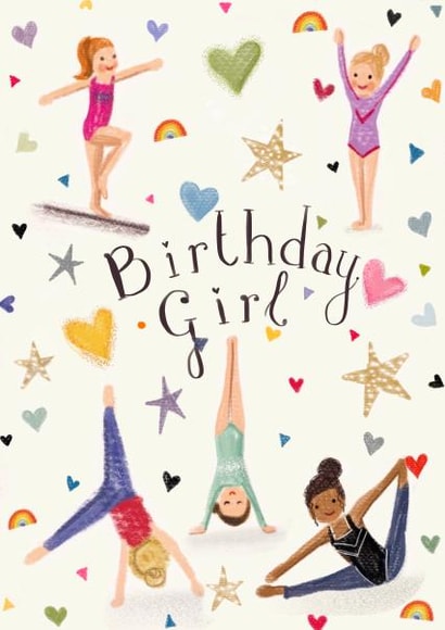 Cute Birthday Card - Gymnastics | thortful