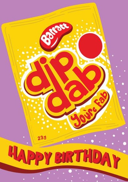 Dip Dap You're Fab - Retro Birthday Design | thortful