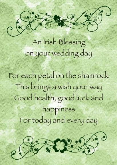 Beautiful Irish poem on hour wedding day. Celtic wording | thortful