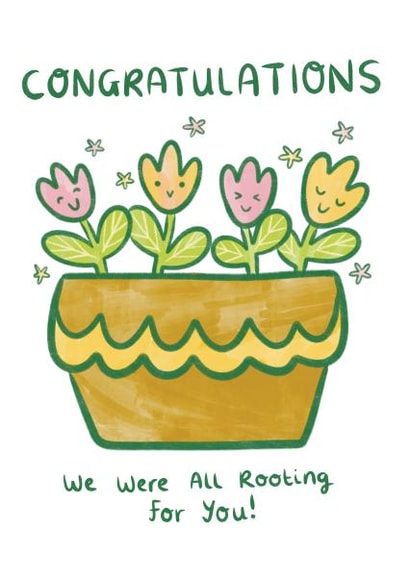 Cute Congratulations Card - New Job - Rooting for You | thortful