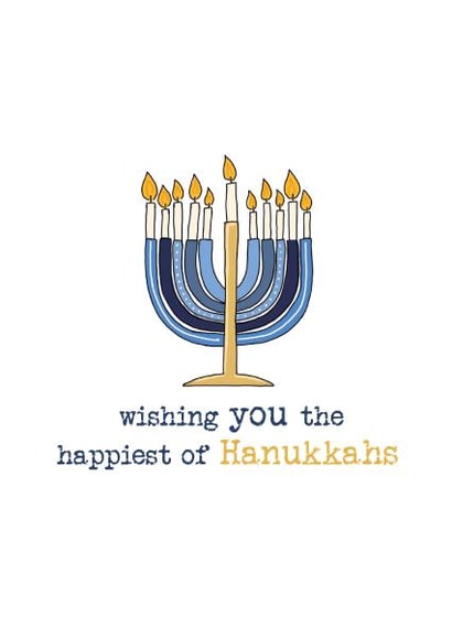 Heartwarming Hanukkah card - Menorah - for friends and family | thortful