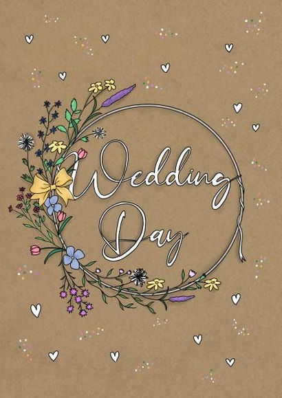 Cute Wedding Card - Pretty Floral Boho | thortful