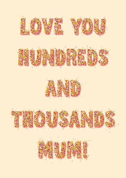 Cute Mother’s Day card - baking - hundreds and thousands - love you ...