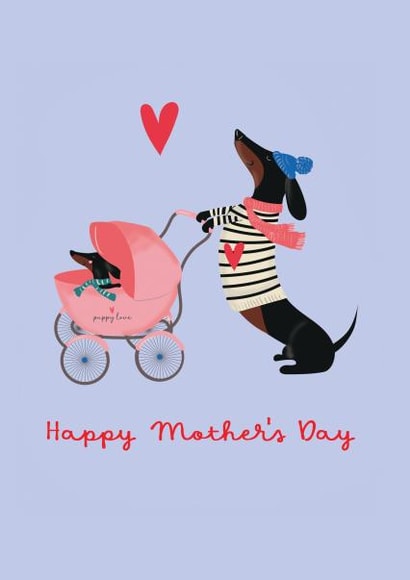 Cute Mother's Day Card - Dachshund Mum | thortful
