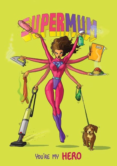 Cool Supermum Mother's Day Card - My Hero | thortful