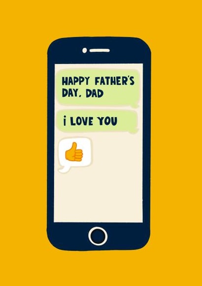 Funny Father's Day Card - Thumbs Up Text | thortful