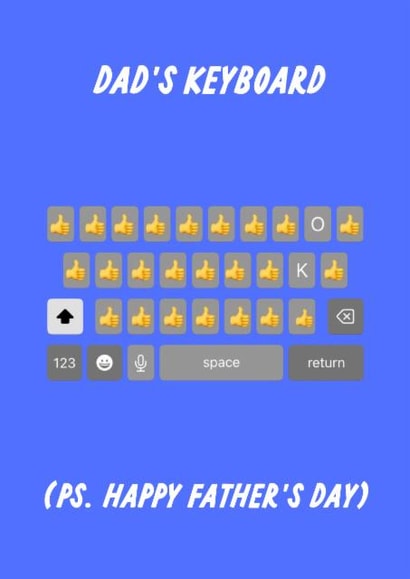 Funny Father’s Day Card - Dad’s Keyboard | thortful