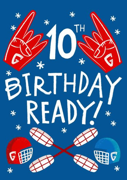 Gladiators Birthday card - 10th Birthday Ready! | thortful