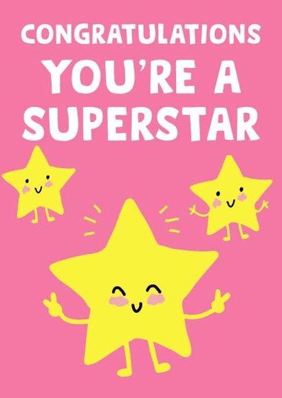 Cute Congratulations Card - You're a Superstar! | thortful