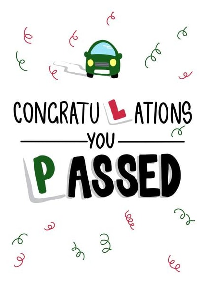 Passed driving test congratulations learner plate | thortful