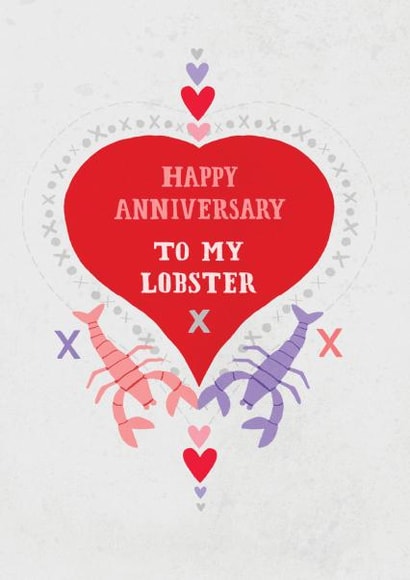 Cute Anniversary Card - To my Lobster | thortful