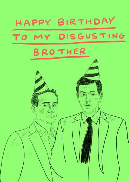 Funny Succession Birthday Card - To My Disgusting Brother | thortful