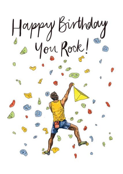Fun Birthday Card - Rock Climbing | thortful