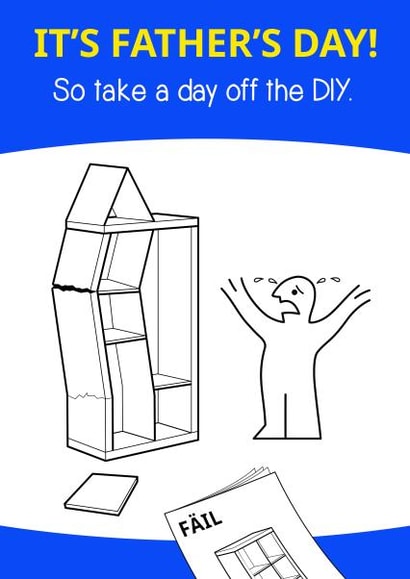 Funny Father's Day Card for Ikea Fail, Instruction Hating, DIY ...