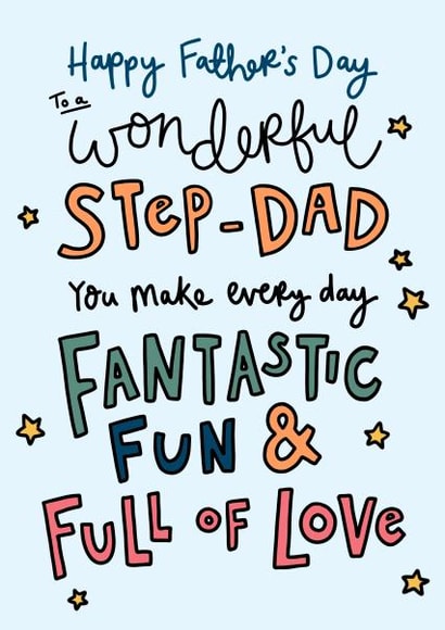 Cute Father's Day Card For A Wonderful Step-Dad | thortful